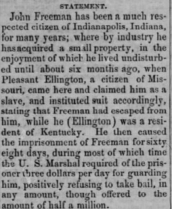 John Freeman Fugitive Slave Case - Encyclopedia of Indianapolis