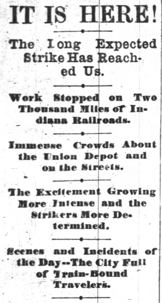 Railroad Strike of 1877 - Encyclopedia of Indianapolis